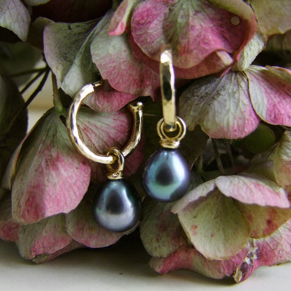 Mini Pearl Hoops - Alexis Dove Jewellery
